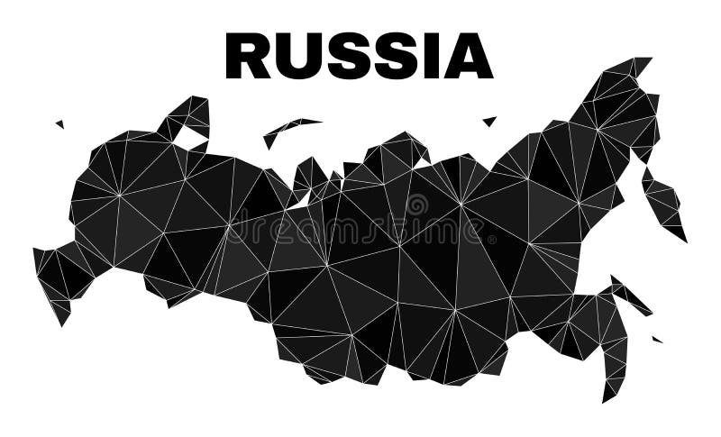 Vector Polygonal Russia Map Stock Vector - Illustration of triangle ...