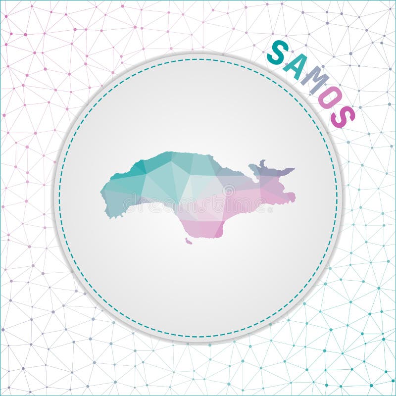 Samos vector map. stock vector. Illustration of republic - 102044855