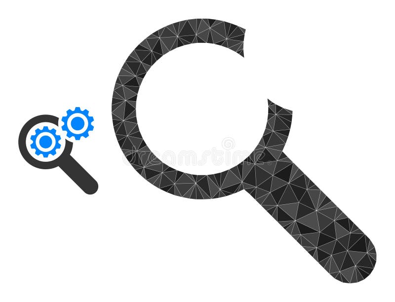 Vector Polygonal Search Engine Icon Stock Vector - Illustration of ...