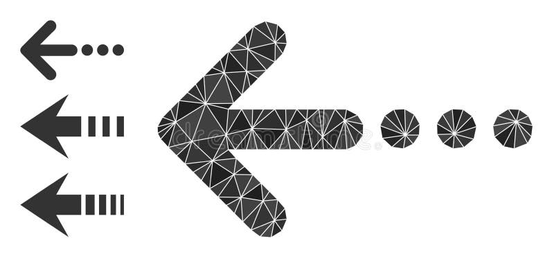 Vector Polygonal Send Left Icon and Other Icons Stock Vector ...