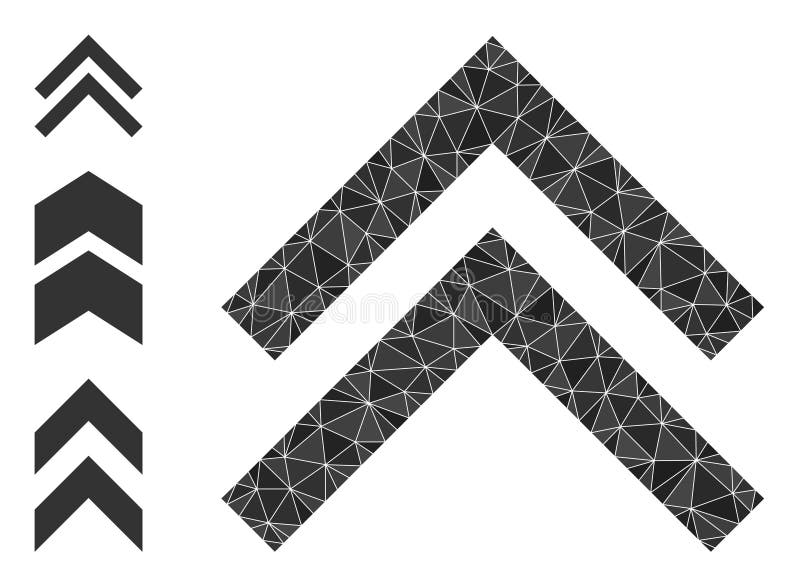 Vector Polygonal Shift Up Icon with Similar Icons Stock Vector ...