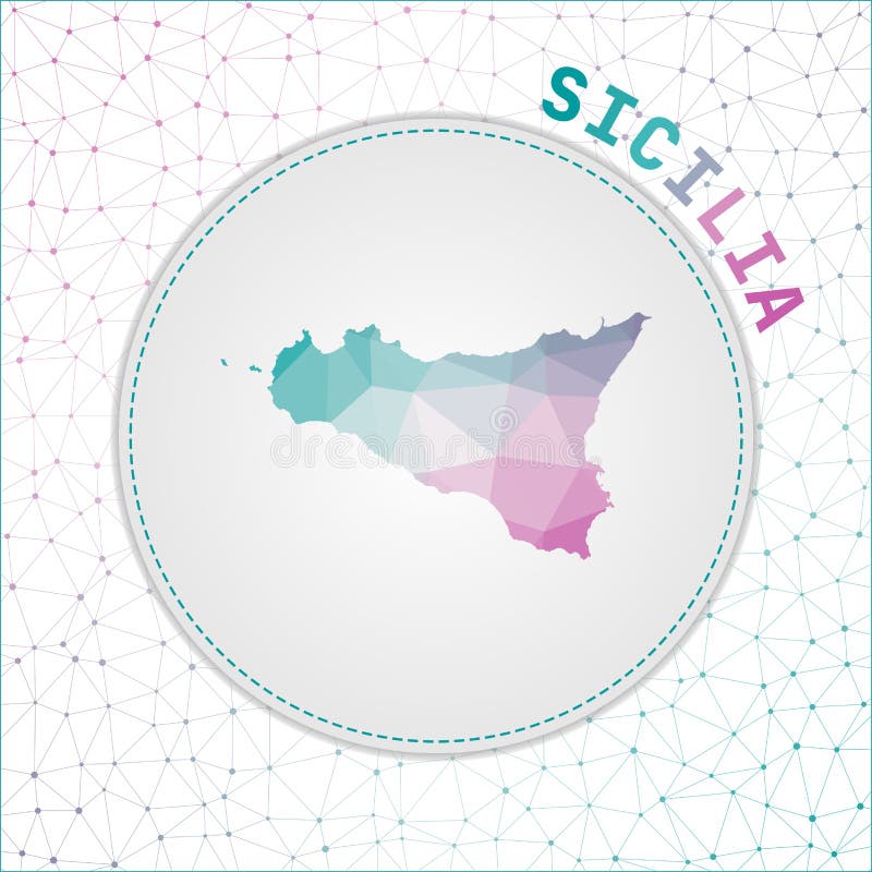 Vector Polygonal Sicilia Map. Stock Vector - Illustration of ...