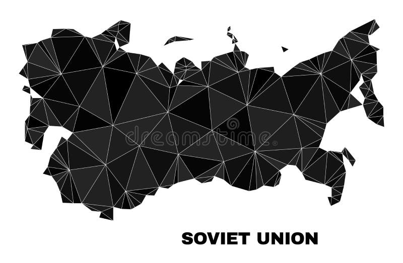 Vector Polygonal Soviet Union Map Stock Vector - Illustration of model ...
