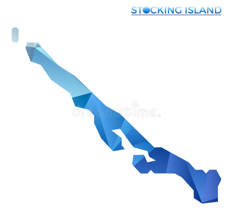 Vector Polygonal Stocking Island Map. Stock Vector - Illustration of ...