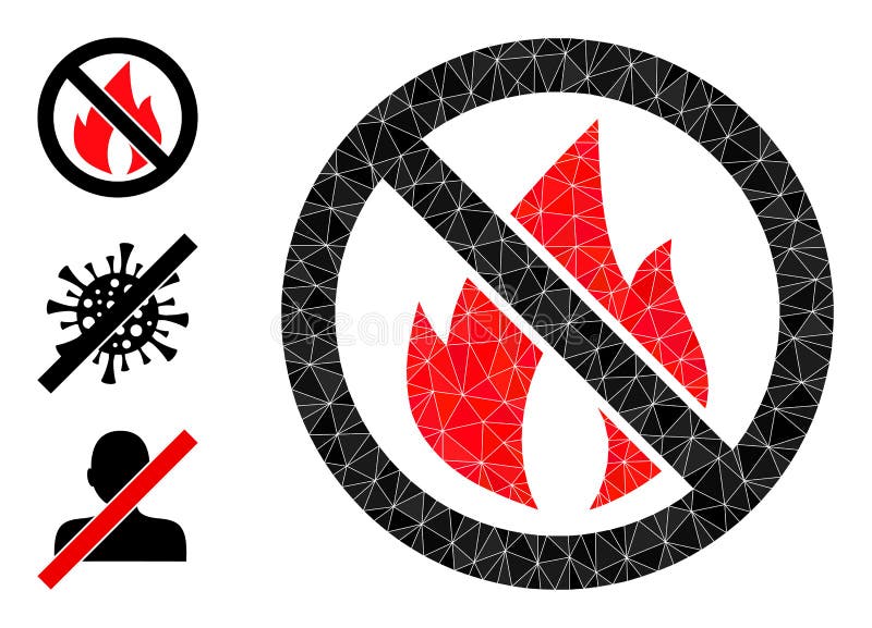 Stop Fire Sign with Burning Flame Stock Illustration - Illustration of ...