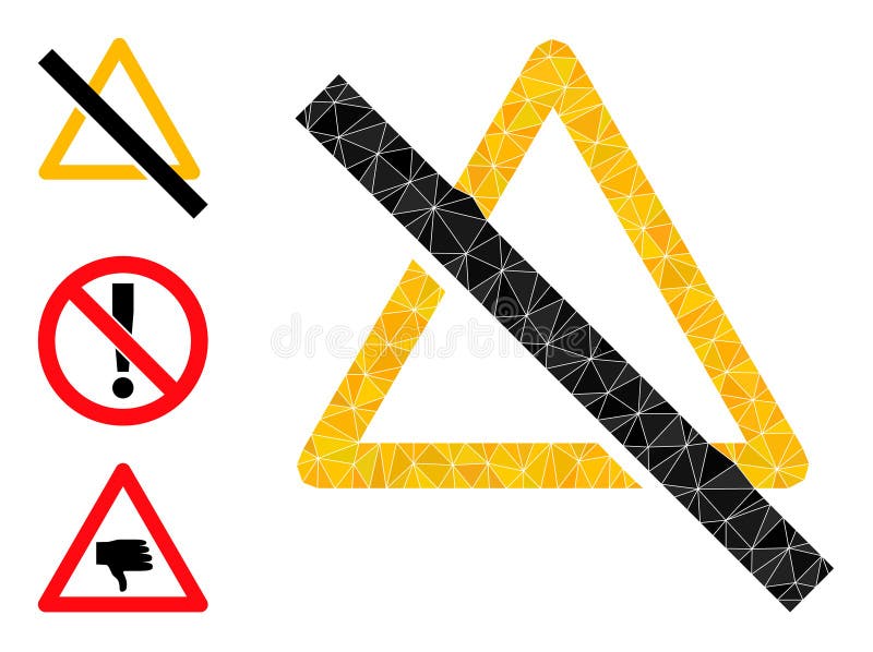 Vector Polygonal Stop Warnings Icon and Similar Icons Stock Vector ...
