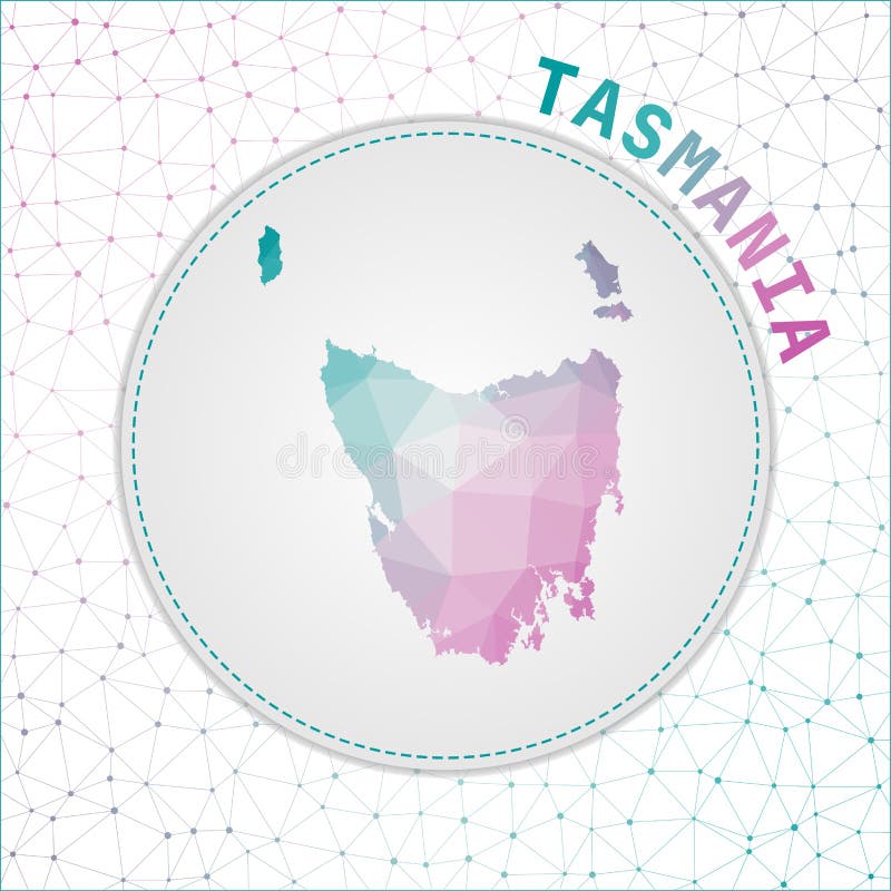 Vector Polygonal Tasmania Map. Stock Vector - Illustration of isolated ...