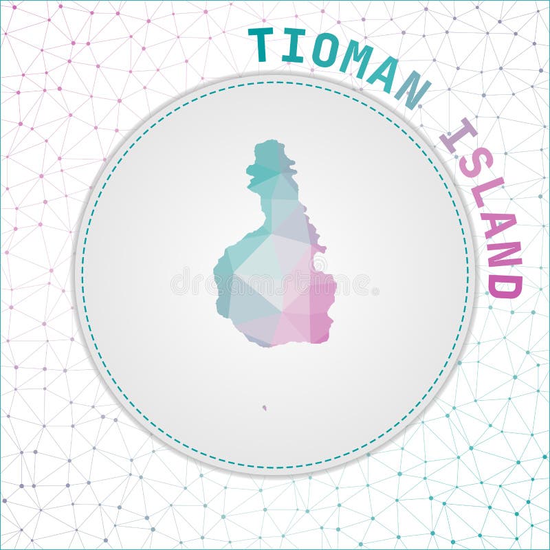 Vector Polygonal Tioman Island Map. Stock Vector - Illustration of asia ...