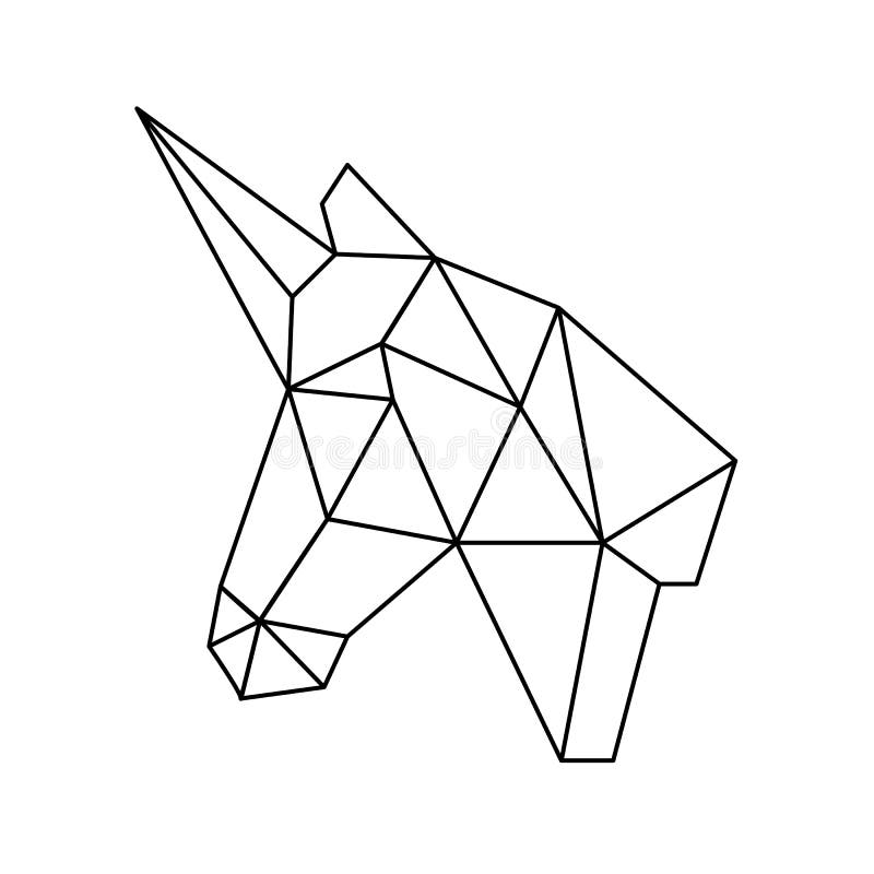 Vector Polygonal Triangular Illustration of Animal Head. Origami Style ...