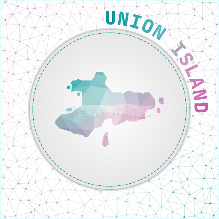 Vector Polygonal Union Island Map. Stock Vector - Illustration of ...