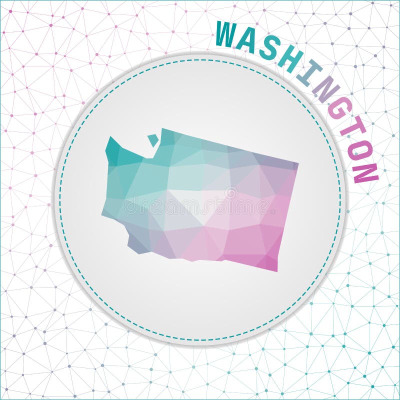 Vector Polygonal Washington Map. Stock Vector - Illustration of design ...