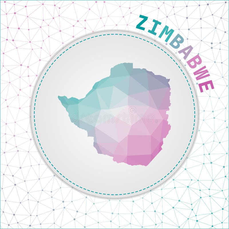 Vector Polygonal Zimbabwe Map. Stock Vector - Illustration of colorful ...
