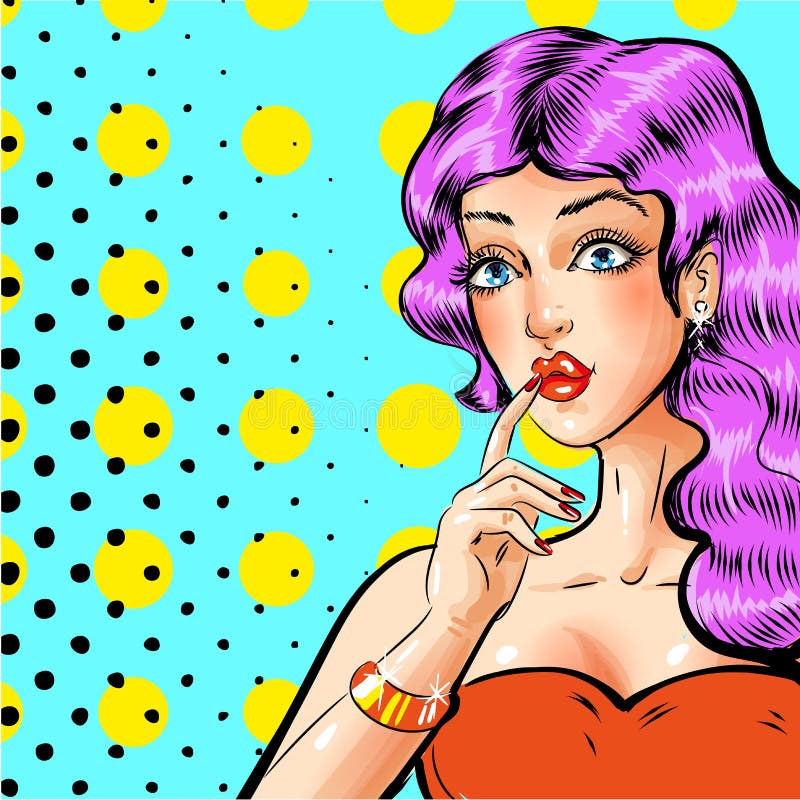 Beautiful Woman Pop Art Comics Style Stock Illustrations 1 397