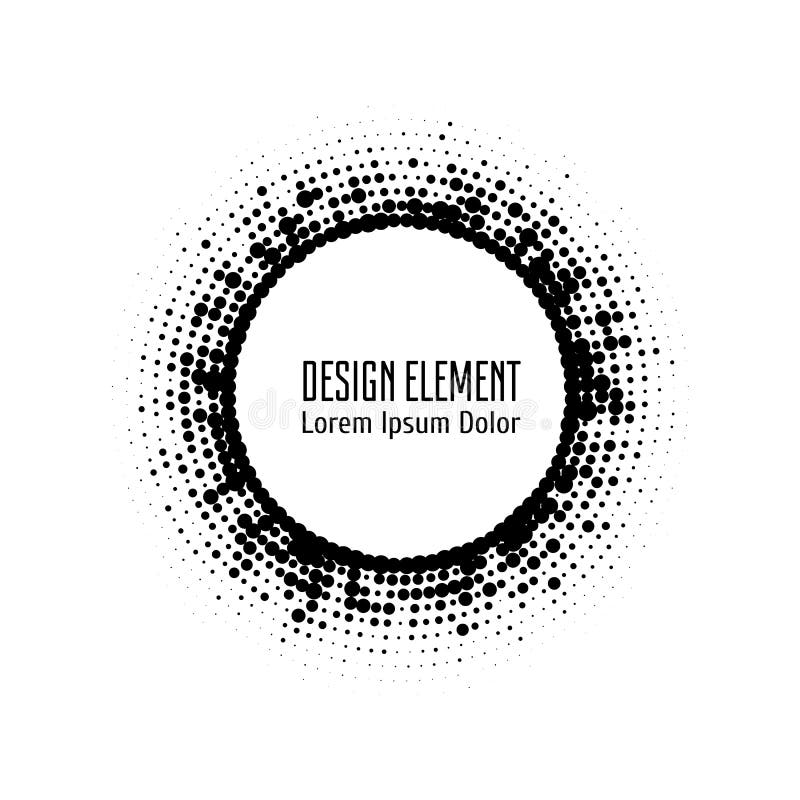 Vector Pop Art Halftone Logo Circles Set Stock Vector - Illustration of ...