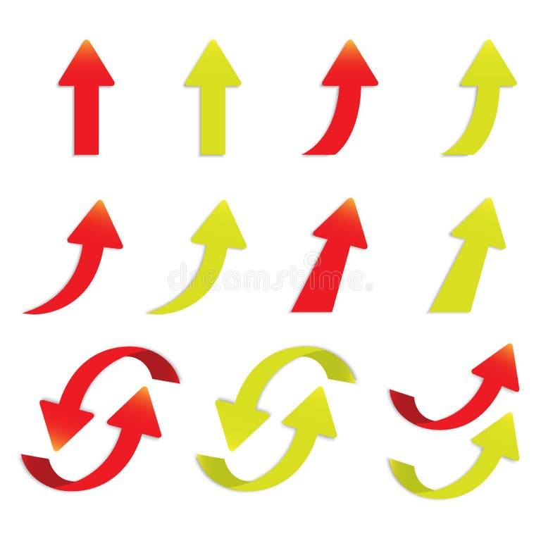 Curved Arrow Sticker Stock Illustrations – 521 Curved Arrow Sticker ...