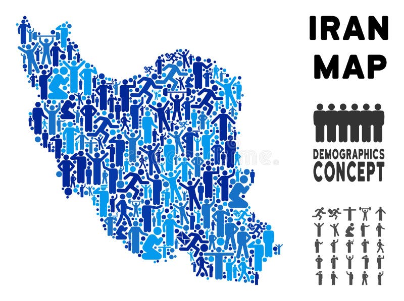 People Iran Map stock vector. Illustration of elements - 119831321