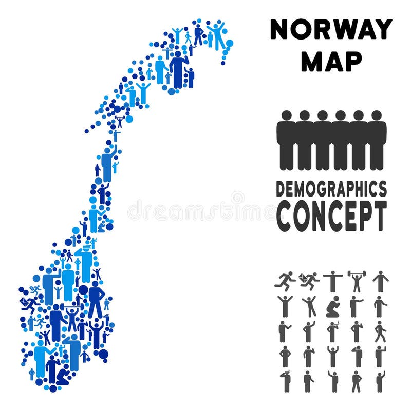 People Norway Map stock vector. Illustration of norwegian - 119833033