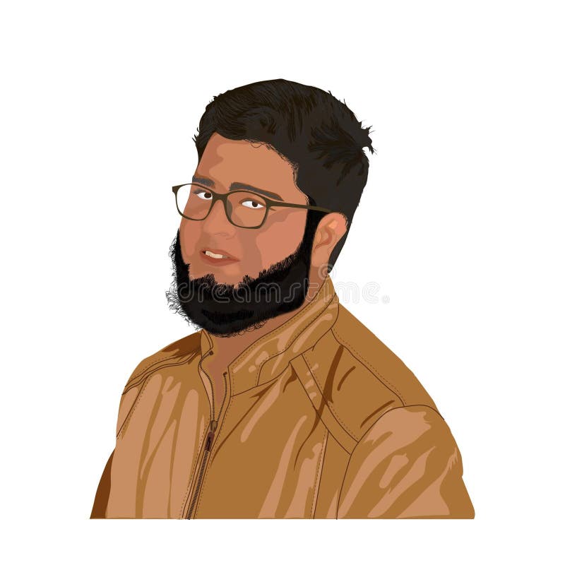 Vector Portrait of Human Using Illustrator Stock Illustration ...