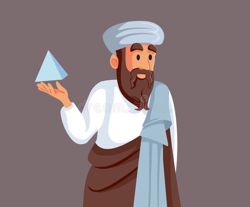 Vector Portrait of Pythagoras of Samos in Caricature Style Stock Vector ...