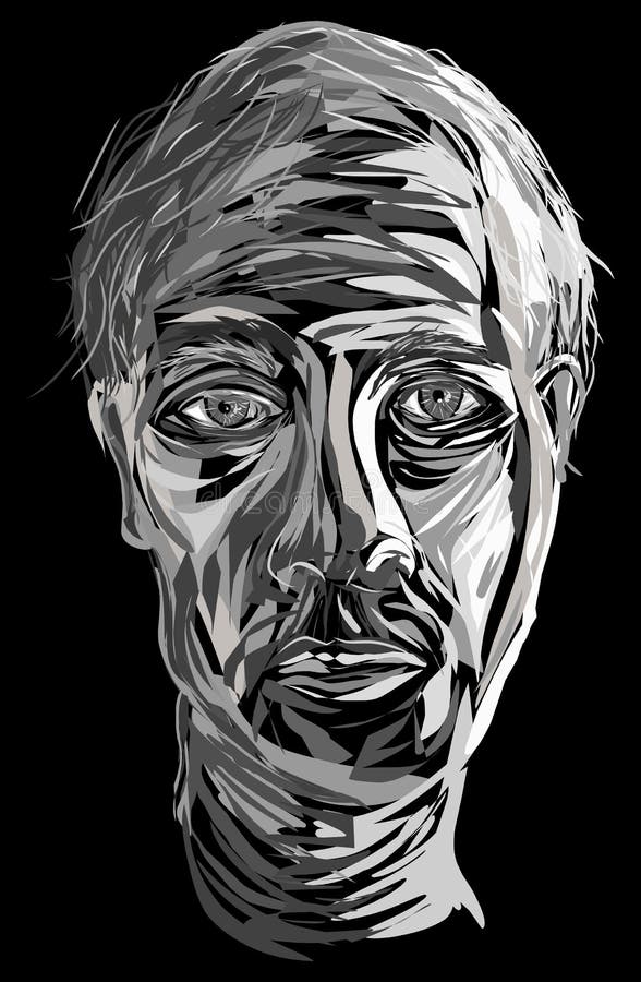 Human Head Vector Front