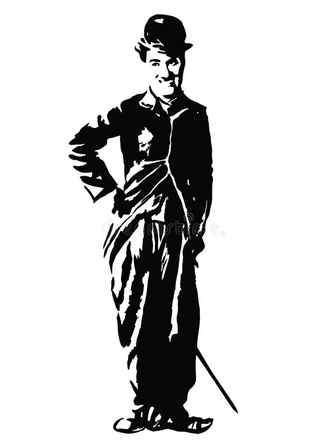 Vector Portraits of Actor Charlie Chaplin. Vector Sketch Illustration ...