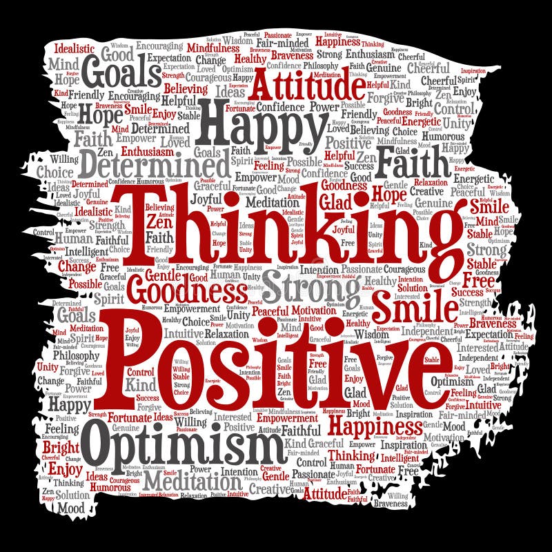Vector Positive Thinking, Happy Strong Attitude Stock Vector ... Vector Positive Thinking, Happy Strong Attitude Stock Vector ...