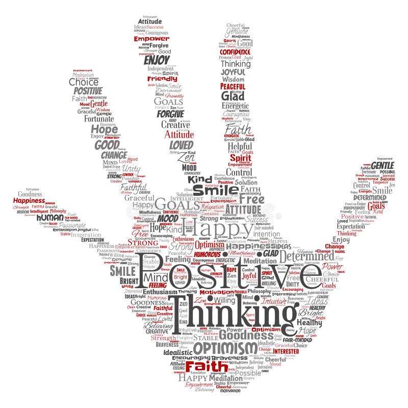 Vector Positive Thinking, Happy Strong Attitude Stock Vector ... Vector Positive Thinking, Happy Strong Attitude Stock Vector ...