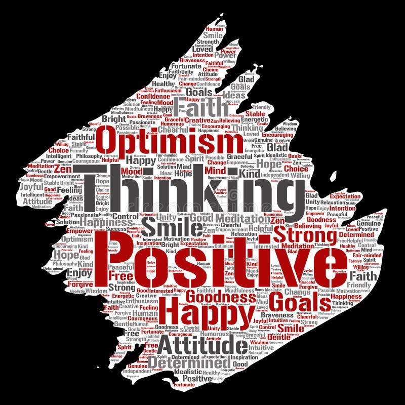Vector Positive Thinking, Happy Strong Attitude Stock Vector ... Vector Positive Thinking, Happy Strong Attitude Stock Vector ...