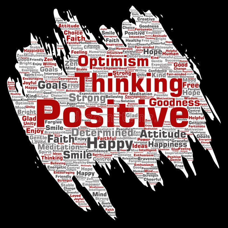 Vector Positive Thinking, Happy Strong Attitude Stock Vector ... Vector Positive Thinking, Happy Strong Attitude Stock Vector ...