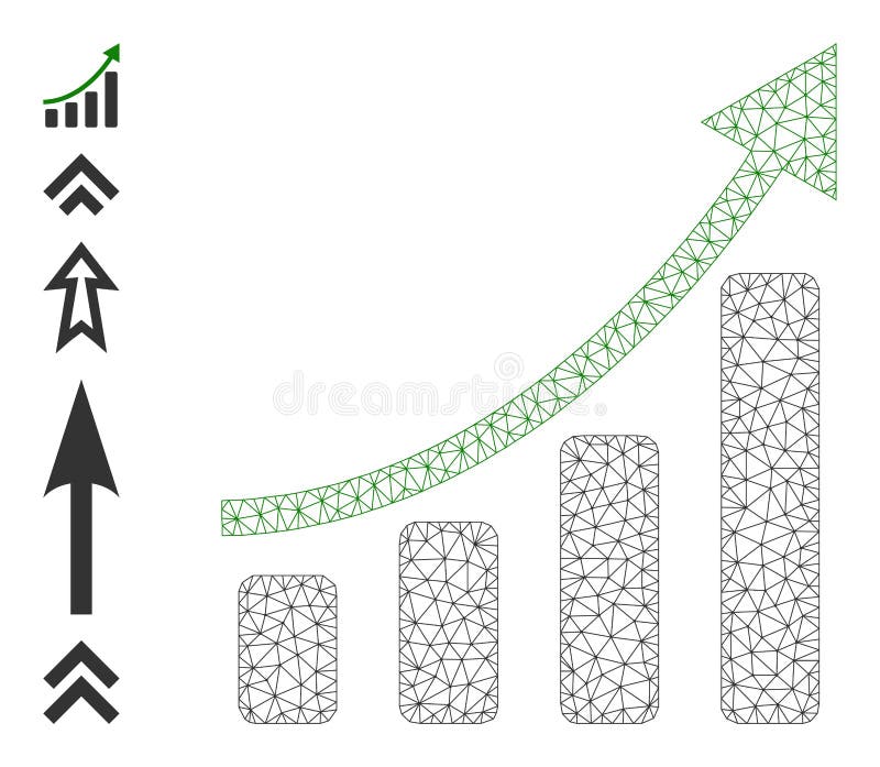 Mesh Network Positive Trend Icon Stock Vector - Illustration of ...