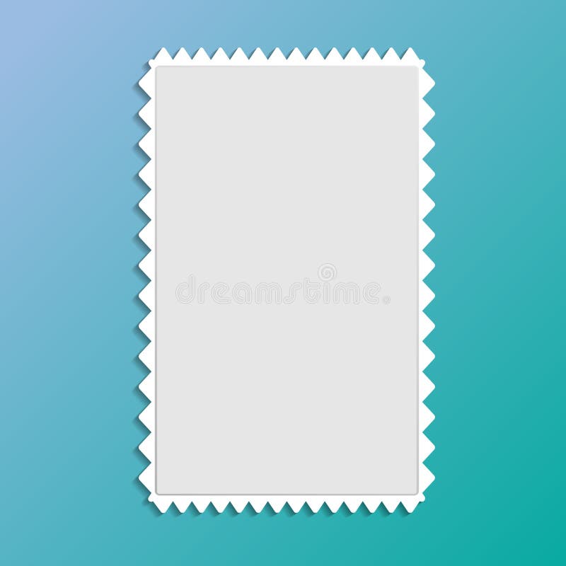 Vector Post Stamp Icon, Blank Frame for Stamp. Stock Vector ...