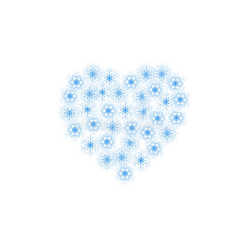 Vector , Postcard with Heart and Snowflakes. Stock Vector ...