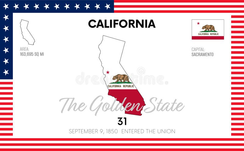 Vector Poster Background of the US State of California Stock Vector ...