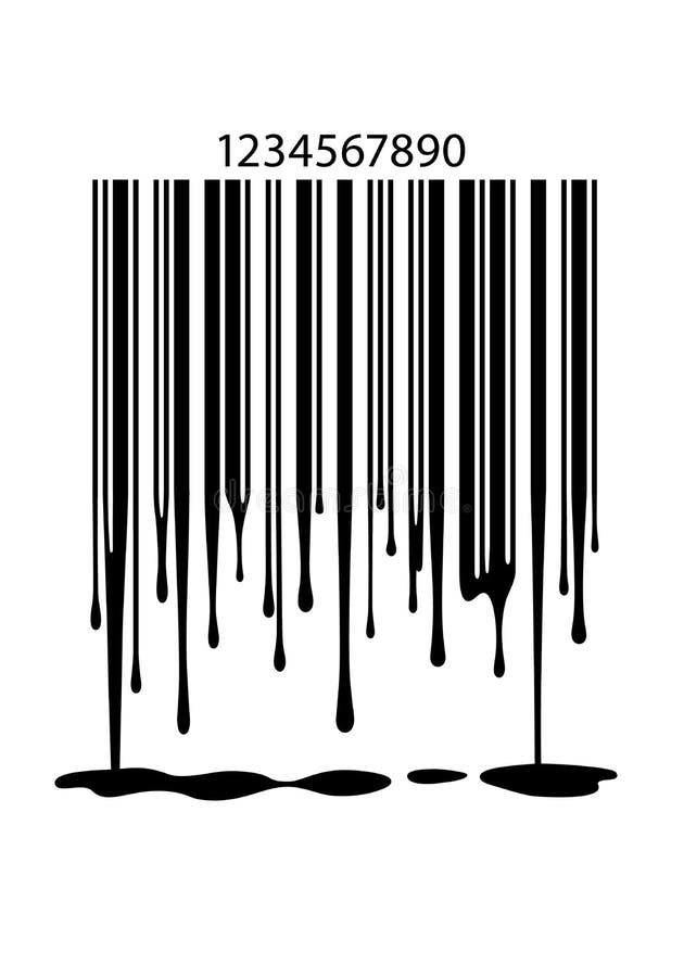 Dripping bar code stock illustration. Illustration of drop - 27127872