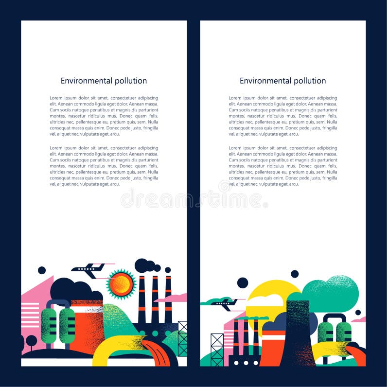 Vector Poster. Environmental Pollution. Stock Vector - Illustration of ...