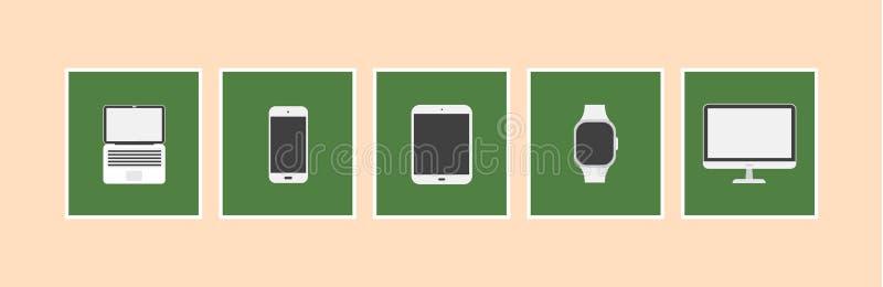 Vector Poster with Equipment Stock Vector - Illustration of internet ...