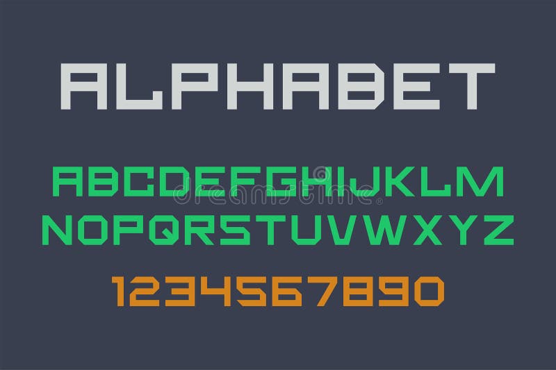 Vector of Poster Font and Alphabet Stock Vector - Illustration of ...