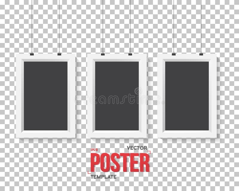 Vector Poster Frame Mockup Set. Realistic Vector EPS10 Paper Pos Stock ...