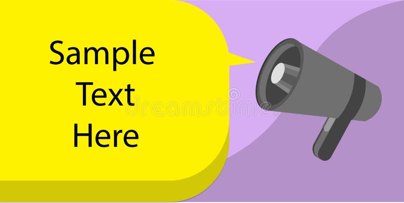 Vector Poster of a Megaphone Stock Vector - Illustration of grand ...