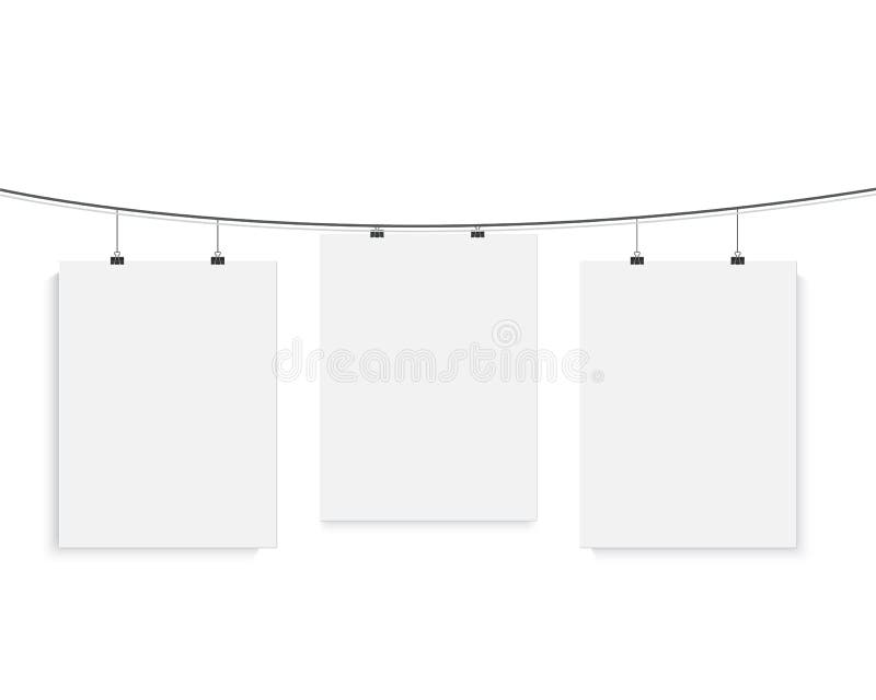 Vector Poster Mockup Set. Realistic Vector EPS10 Paper Stock Vector ...