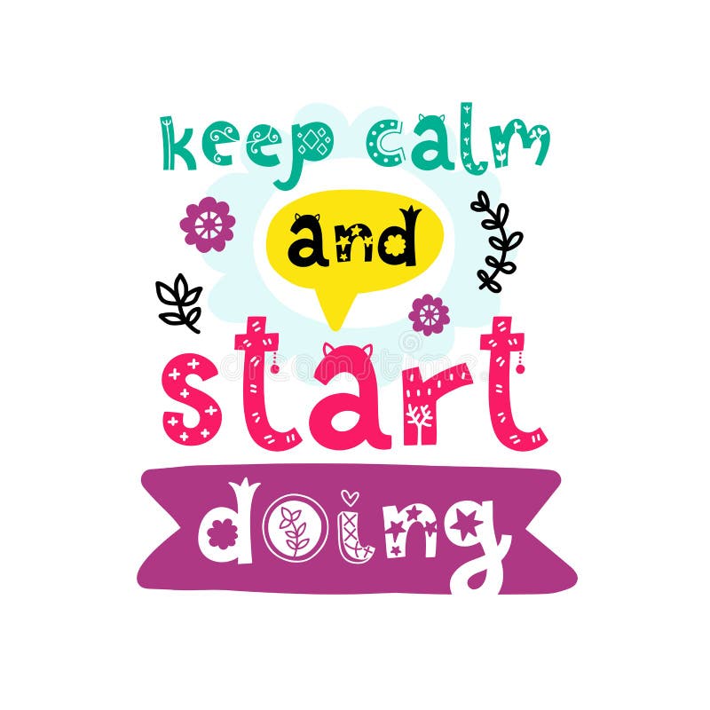 Vector Poster with Phrase and Decor Elements Stock Vector ...