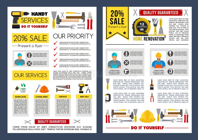 Vector Poster Template for Home Repair Service Stock Vector ...