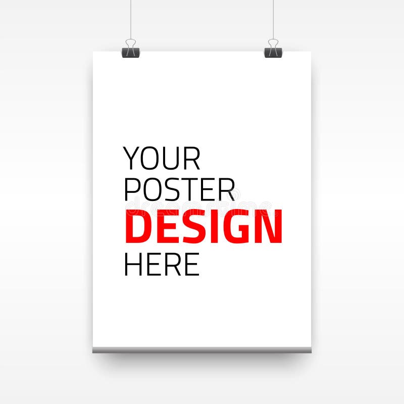 Vector Poster Template of a Paper Sheet Stock Vector - Illustration of ...