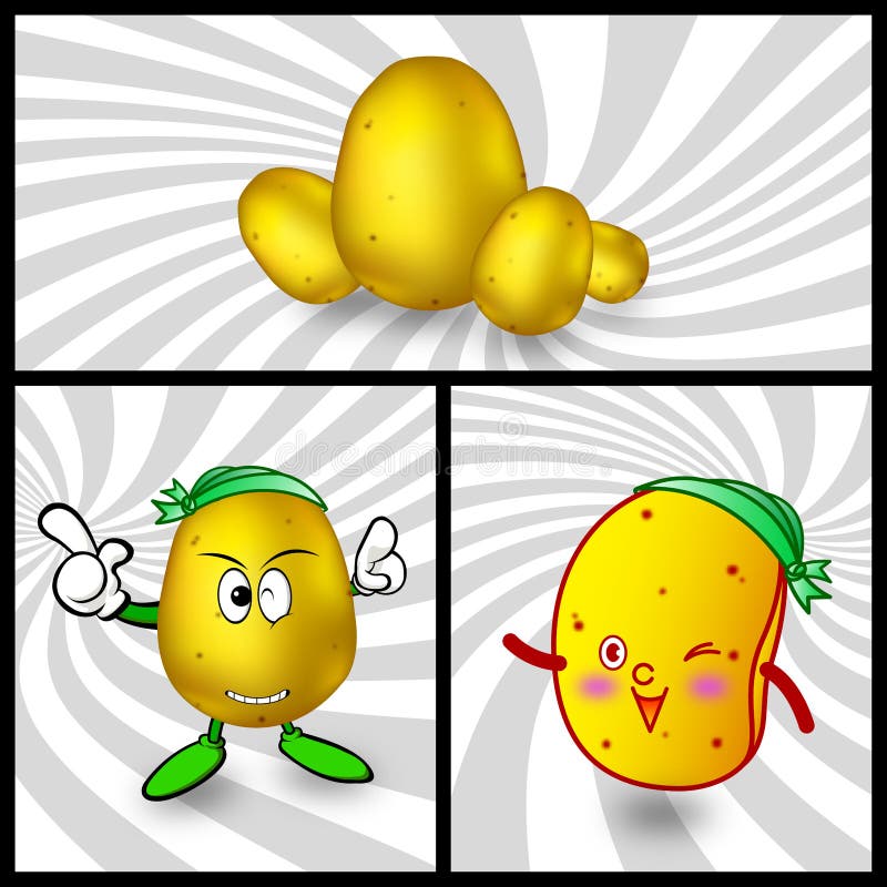 Vector potato cartoon stock vector. Illustration of diet - 14613003