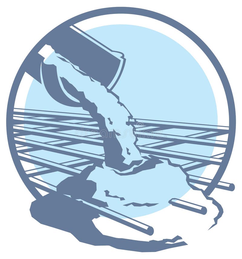 Vector Pouring Concrete Icon Stock Vector - Illustration of pour ...