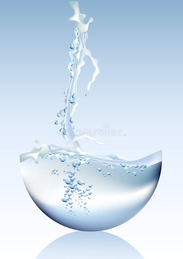 Vector Pouring Water stock illustration. Illustration of freshness ...