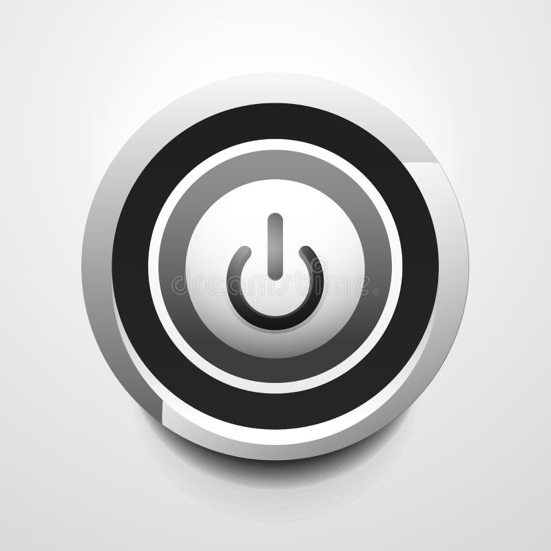 Power Button Technology Logo, Digital Art Techno Concept, on Off Icon ...