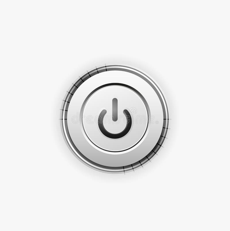 Power Button Technology Logo, Digital Art Techno Concept, on Off Icon ...