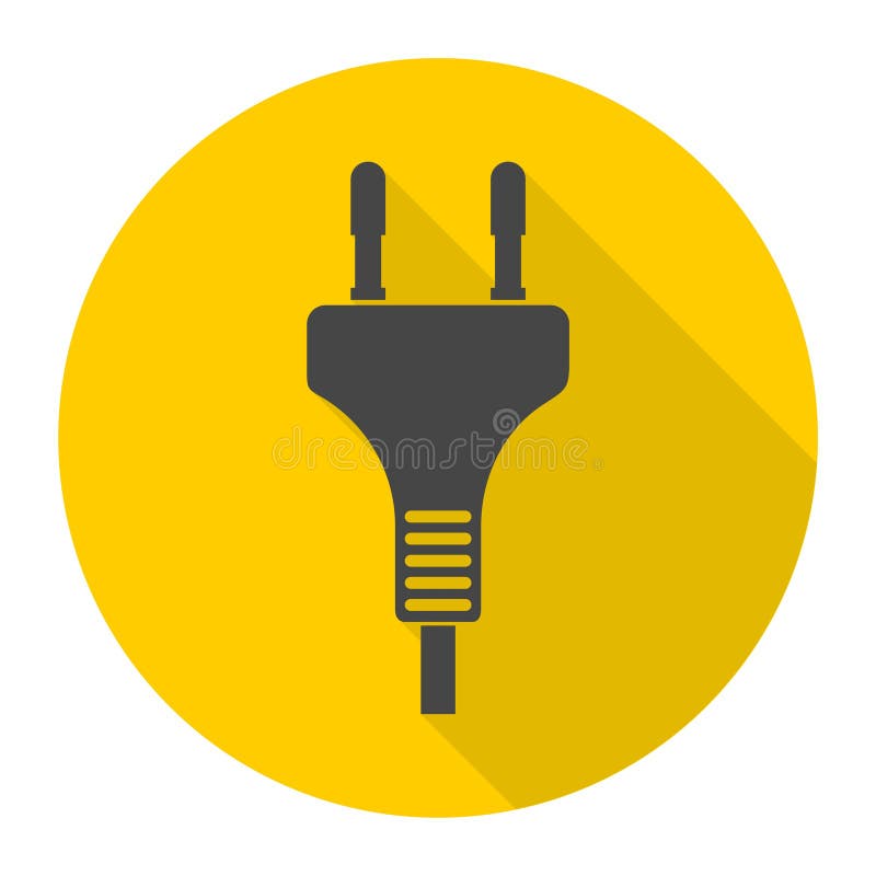 Vector power plug icon stock vector. Illustration of flat - 98711185