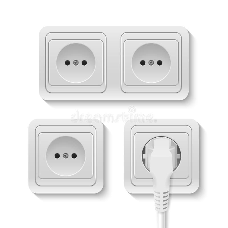 Vector power socket stock vector. Illustration of supply - 69223124